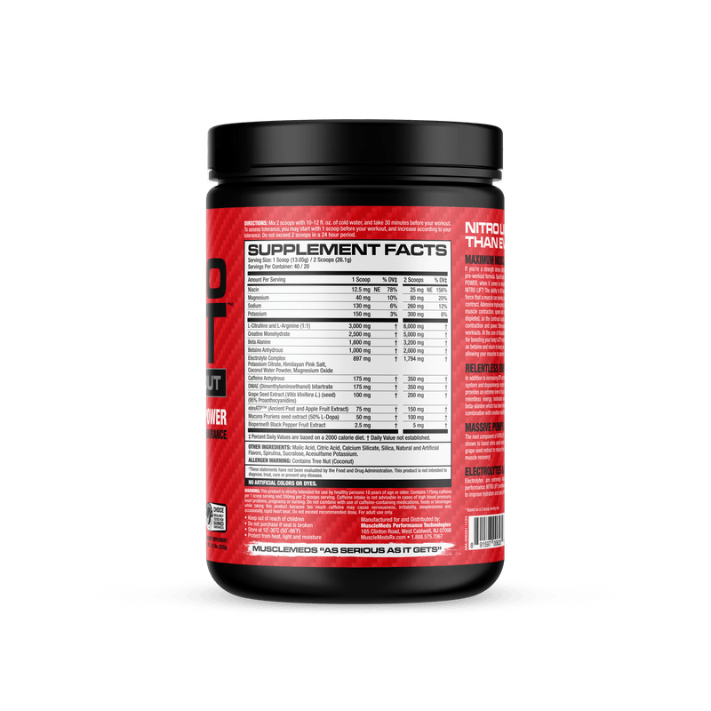 Nitro Lift – Pre-workout – Strength + Performance